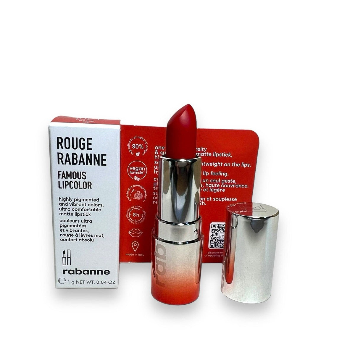 Paco Rabanne Rouge Rabanne Famous Lip Color In 636 Red Seal 1g Travel ...
